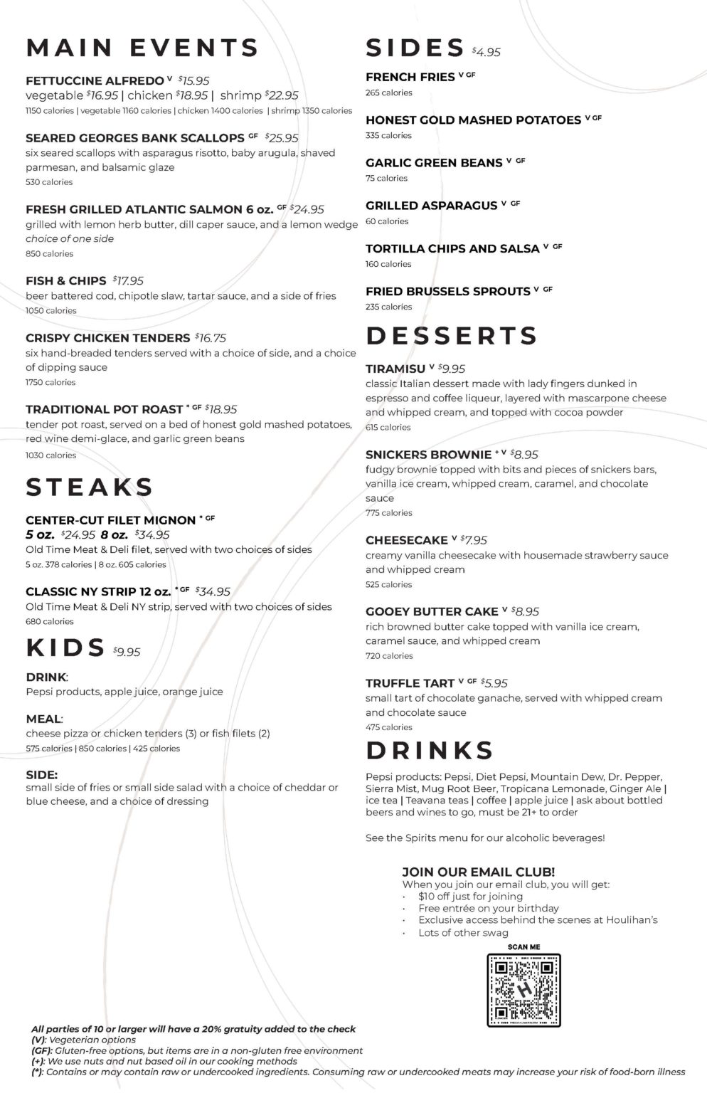 Houlihans Menu - I Hotel and Illinois Conference Center